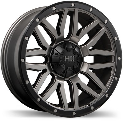 Fast HD Wheels MENACE Satin Gunmetal with Black Trim 17x8 6x139.7 et0 ...
