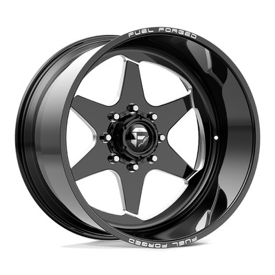 Fuel Forged Wheels FF115 GLOSS BLACK MILLED 22x14 5X127 et-72 cb78.1