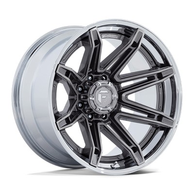 Fuel 1PC Wheels FC401 BRAWL PLATINUM WITH CHROME LIP 22x10 6X139.7 et ...